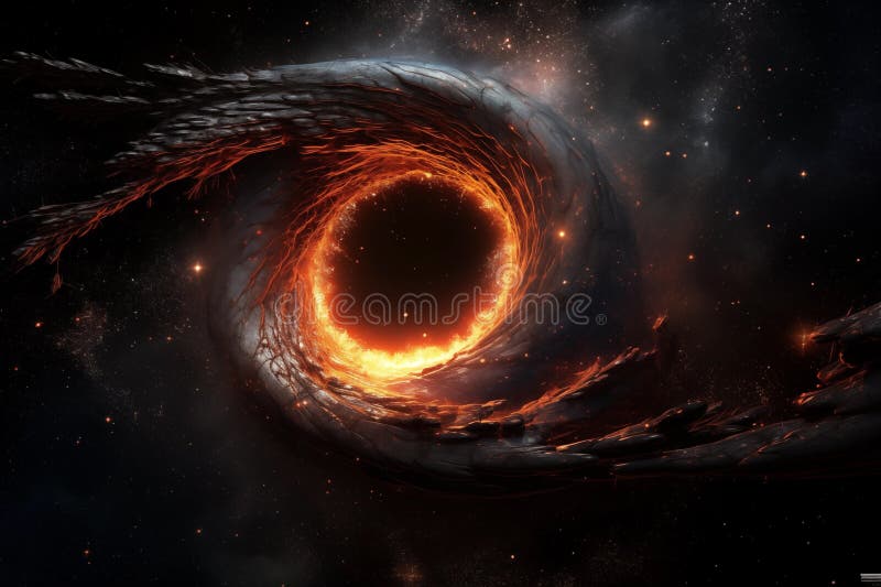 Black Hole. Abstract Space Wallpaper Stock Photo - Image of celestial ...
