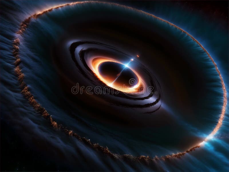 Black Hole with Accretion Disk in Space Stock Footage - Video of ...