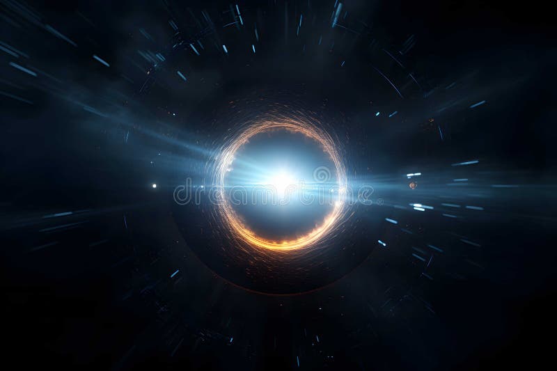 Black Hole, Bright Circle Light, Sci-fi Concept, Closeup, Generated AI ...