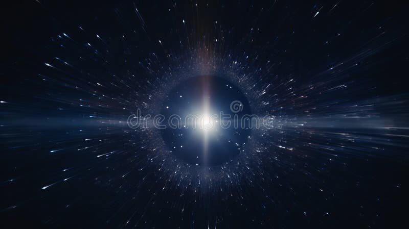 A Black Hole with a Bright Light Coming Out of it Stock Image - Image ...