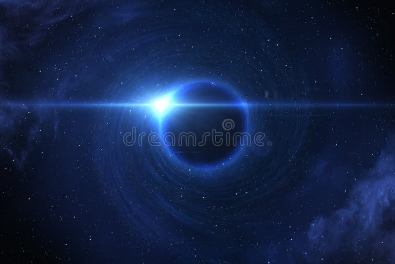 Black Hole Devours Star stock illustration. Illustration of planet ...