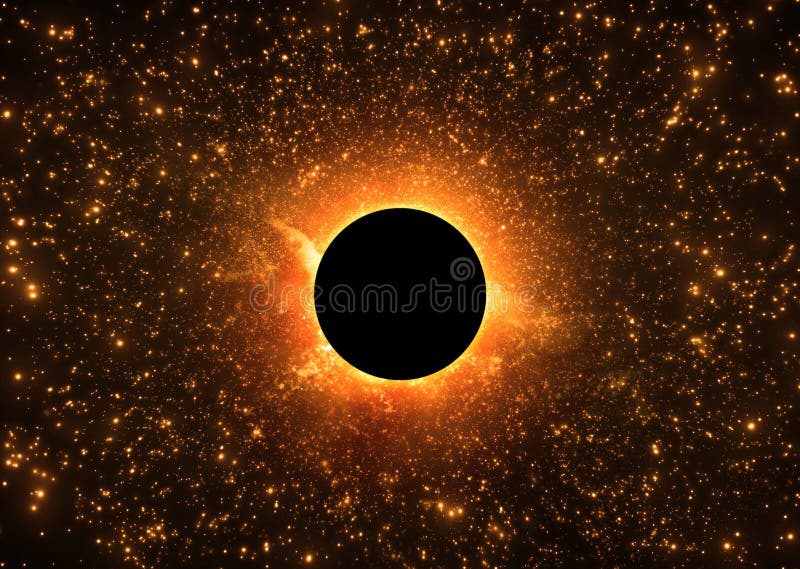 Black Hole - Eclipse of the Sun Stock Illustration - Illustration of ...