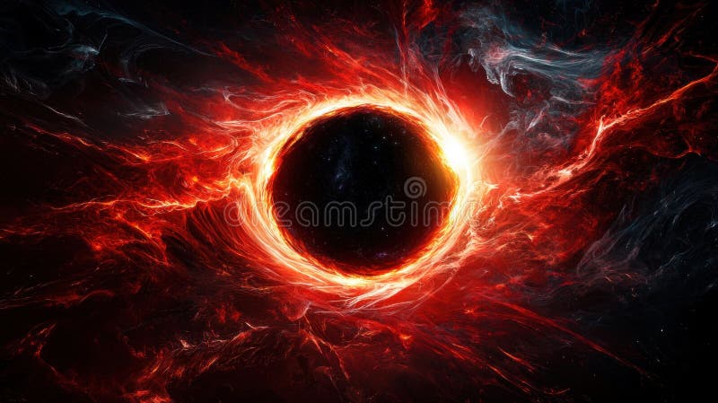 Black Hole Fiery Glow Its Center Stock Photos - Free & Royalty-Free ...