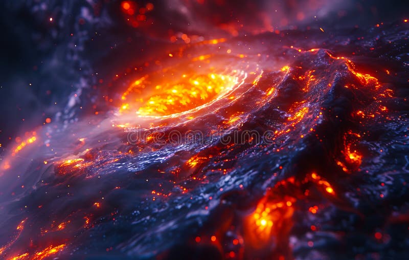 A Black Hole with Fire and Smoke Stock Image - Image of space, volcano ...