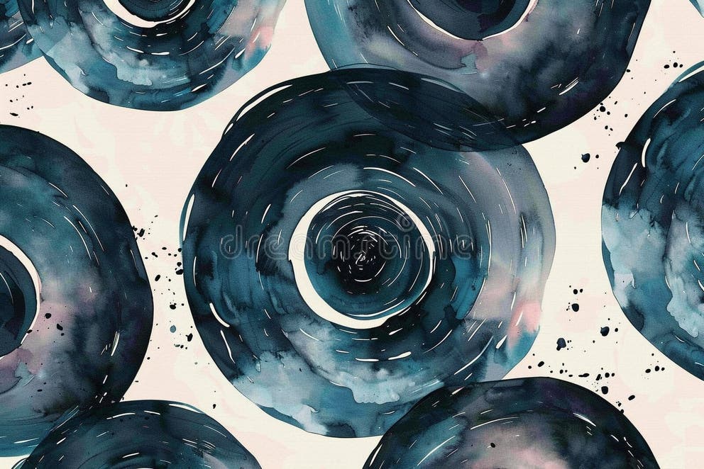 Black Hole with Gravitational Pull Watercolor Illustration Seamless ...