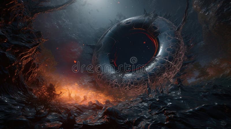 A Black Hole Hyper Realistic, AI Generated Stock Illustration ...
