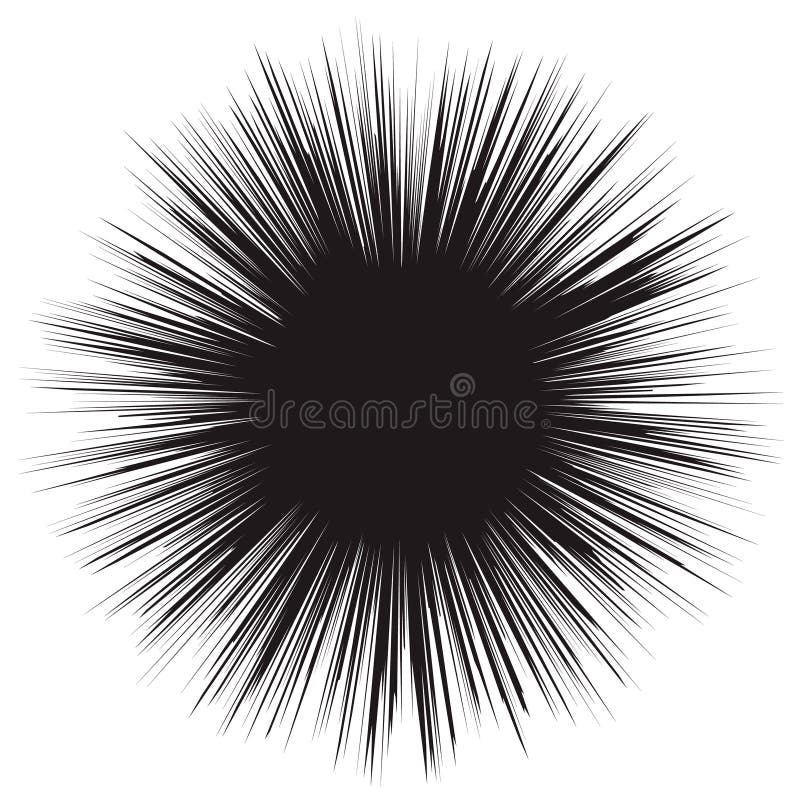 Black Hole. Illustration of Explosion on White Background. Vector ...