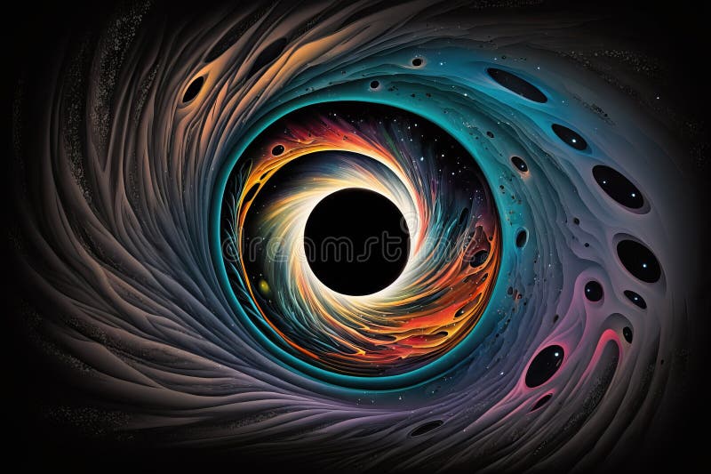 Black Hole in Outer Space. Abstract Space Background. (Ai Generated ...