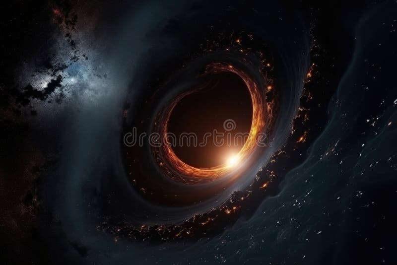 Black Hole in Outer Space. Generative AI Stock Illustration ...