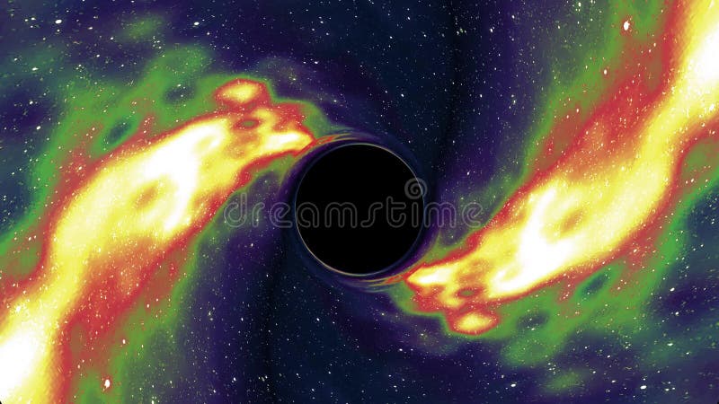 Black Hole Pulls in Star Space Time Funnel Pit Seamless Loop Animation ...
