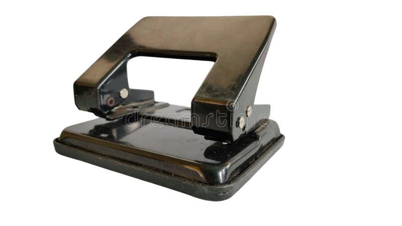 Black Hole Puncher on White Background Stock Photo - Image of firearm ...