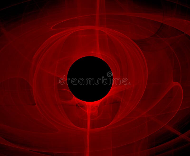 Black Hole in Red Space - Abstract Fractal Background Stock ...