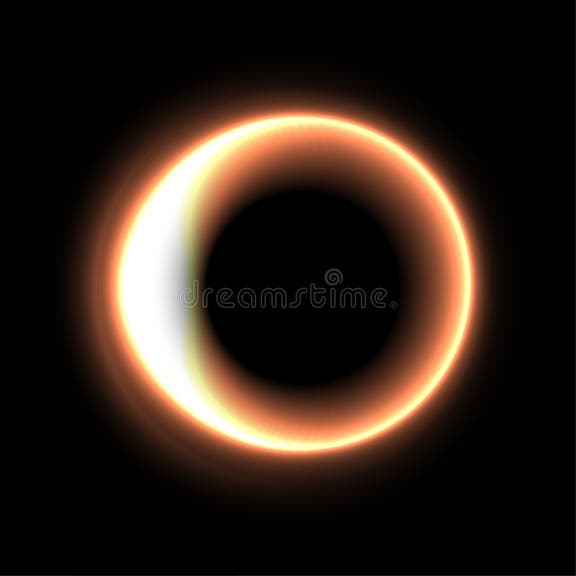 Black Hole. Solar Eclipse. Light. Vector Illustration Stock Vector ...
