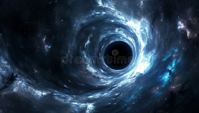 Black Hole and Space Background Deep Space. Stock Illustration ...