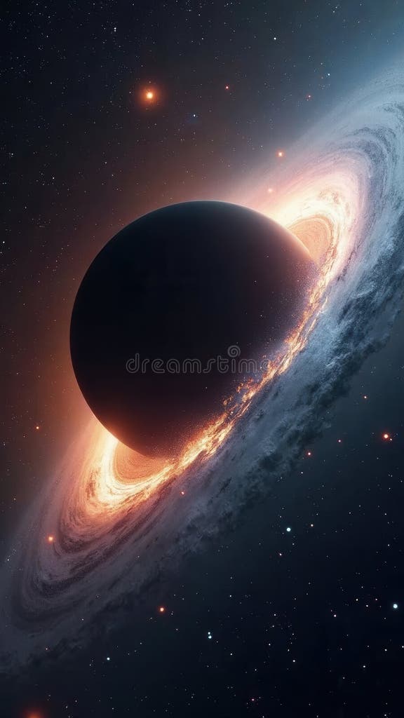 Black Hole in Space Devouring Space and Black Matter. Interstellar ...