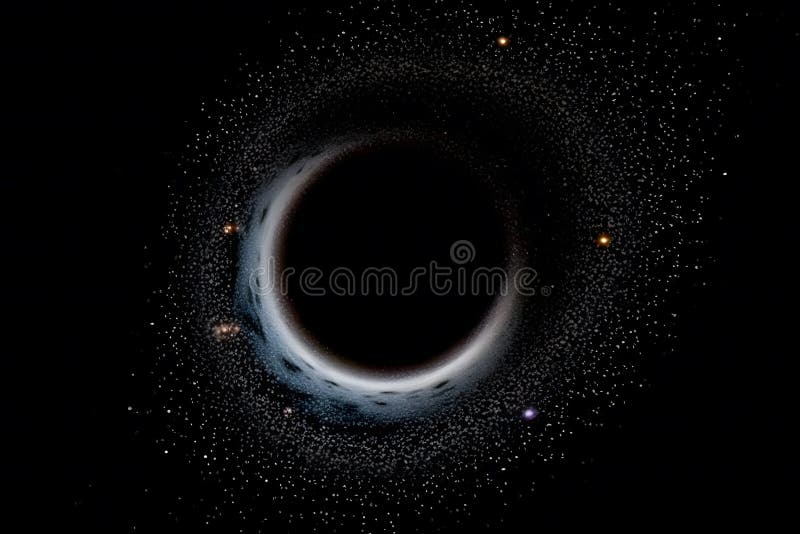 Black Hole in Space. Neural Network AI Generated Stock Illustration ...