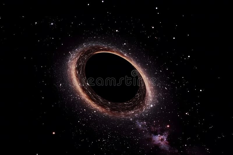 Black Hole in Space. Neural Network AI Generated Stock Illustration ...