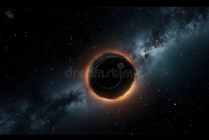 Black Hole in Space. Neural Network AI Generated Stock Illustration ...