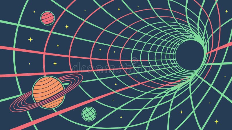 Black Hole Space Vortex, Cosmic Phenomenon Abstract Art Vector Design ...