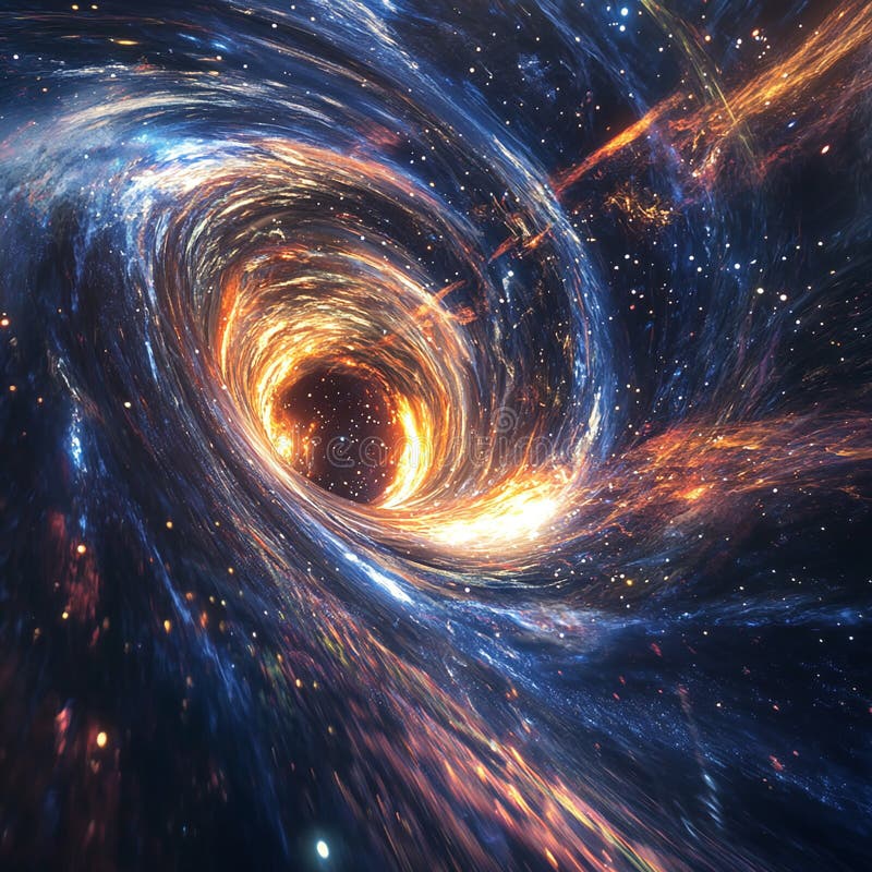 Black Hole Vortex Abstract Design Stock Illustration - Illustration of ...
