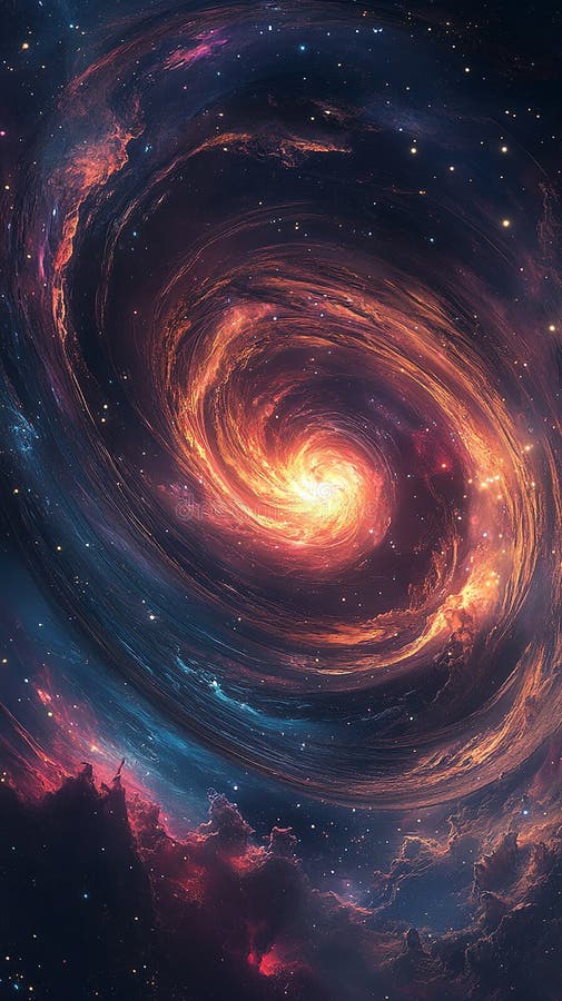 Black Hole Vortex Abstract Design Stock Illustration - Illustration of ...