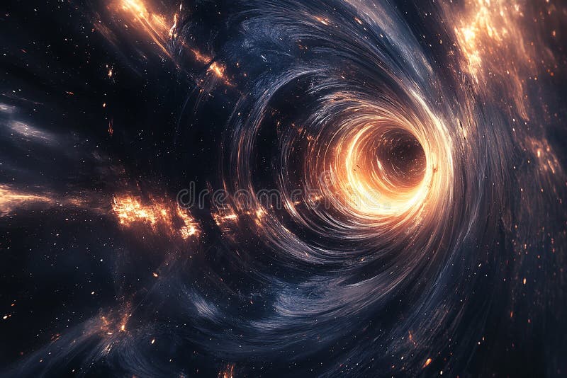 Black Hole Vortex Abstract Design Stock Illustration - Illustration of ...