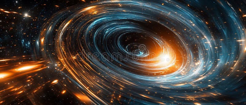 Black Hole Vortex Abstract Design Stock Illustration - Illustration of ...
