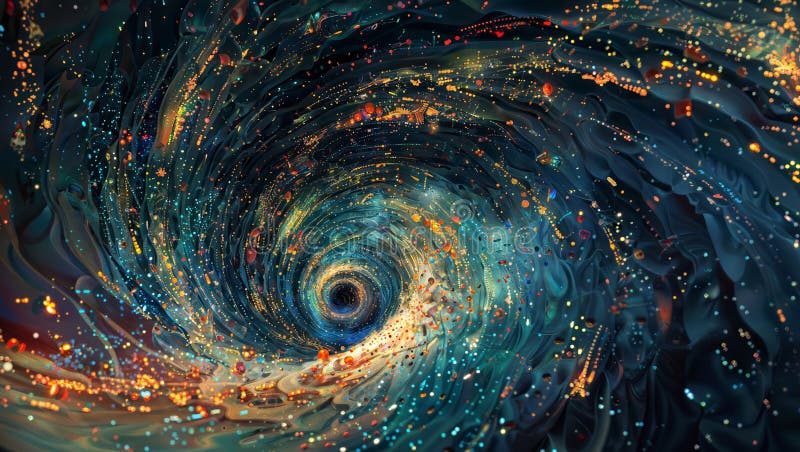 Swirling Vortex of Energy: Abstract Black Hole in Space, Generative Ai ...