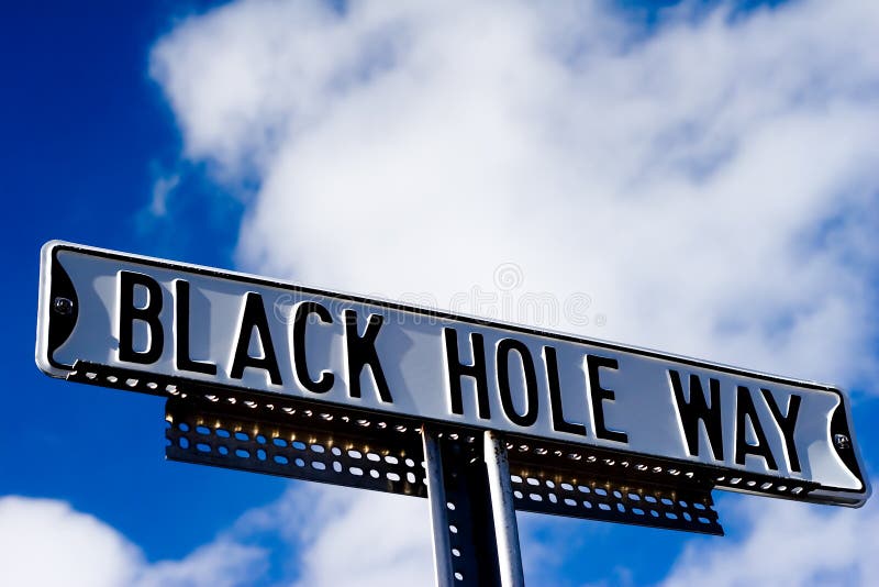 Black hole way sign stock image. Image of black, grunge - 4735593