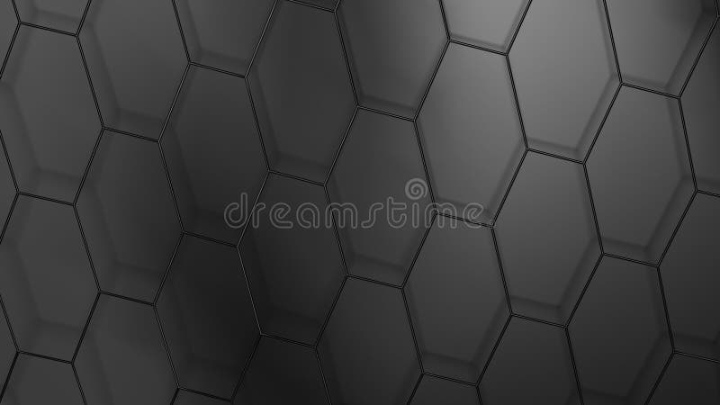 Black Honeycomb Tri Dimensional Background Stock Illustration ...