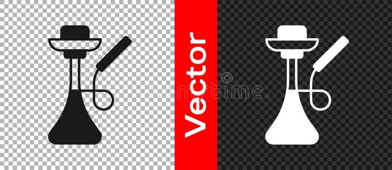 Black Hookah Icon Isolated on Transparent Background. Vector Stock ...
