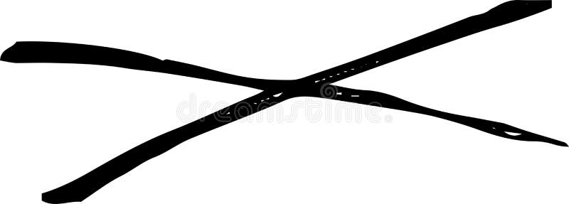 Black Horizontal Cross Mark Stock Vector - Illustration of margin, hand ...