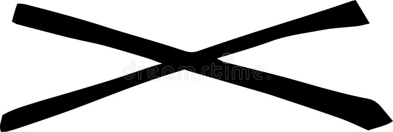 Black Horizontal Cross Mark Stock Vector - Illustration of space ...