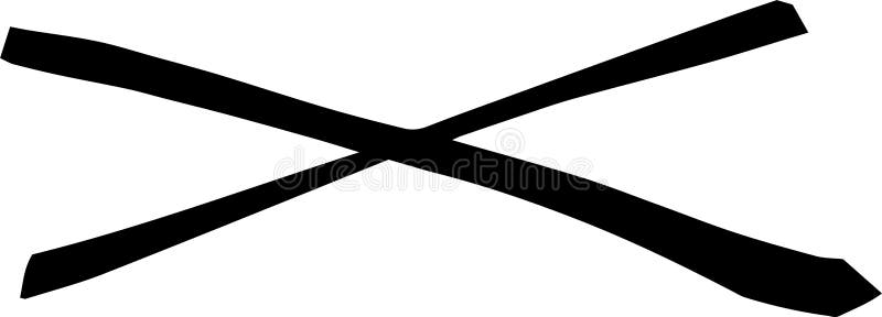 Black Horizontal Cross Mark Stock Vector - Illustration of excellent ...