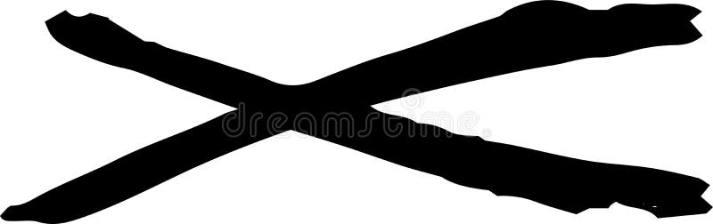 Black Horizontal Cross Mark Stock Vector - Illustration of icon, cross ...