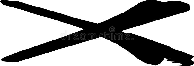Black Horizontal Cross Mark Stock Vector - Illustration of space ...