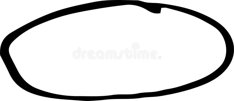 Black Horizontal Oval Illustration Stock Vector - Illustration of mark ...