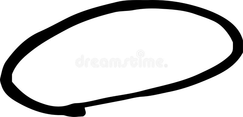 Black Horizontal Oval Illustration Stock Vector - Illustration of round ...