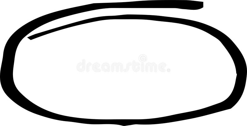 Black Horizontal Oval Illustration Stock Vector - Illustration of ...