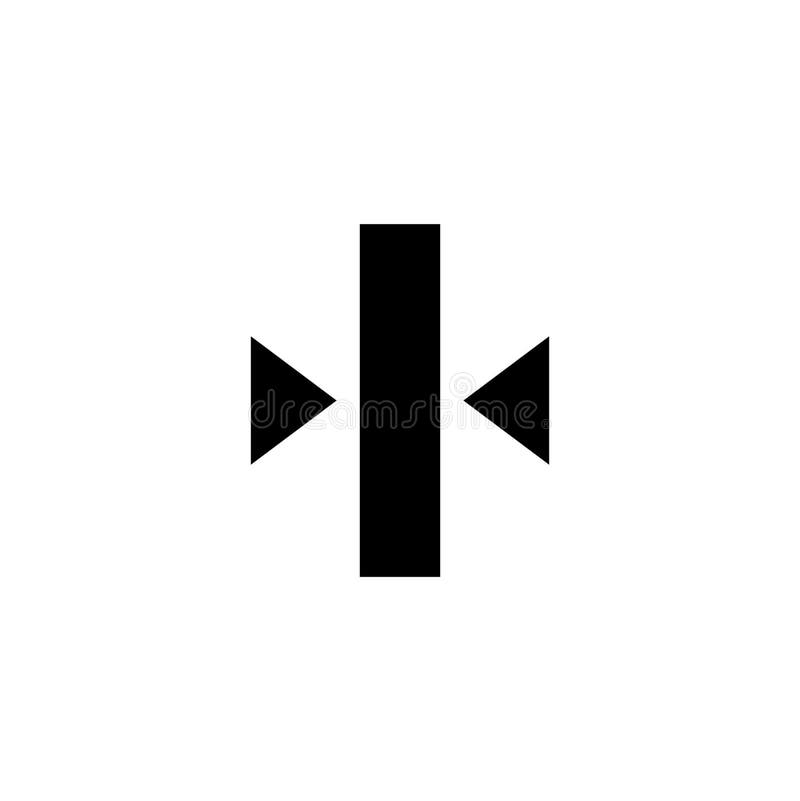 Black Horizontal Resize Symbol with Inward Pointing Arrows Stock Vector ...