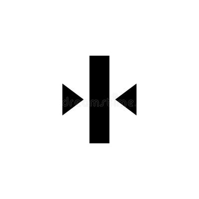 Black Horizontal Resize Symbol with Inward Pointing Arrows Stock Vector ...