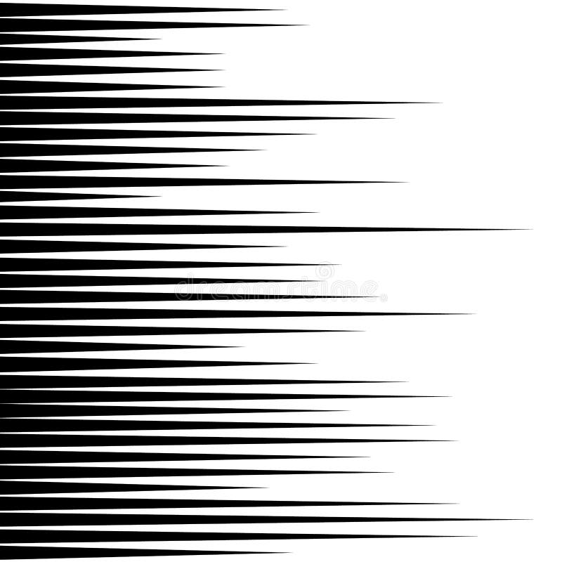 Black Horizontal Vector Lines. Comic Book Style Design Speed, Striving ...