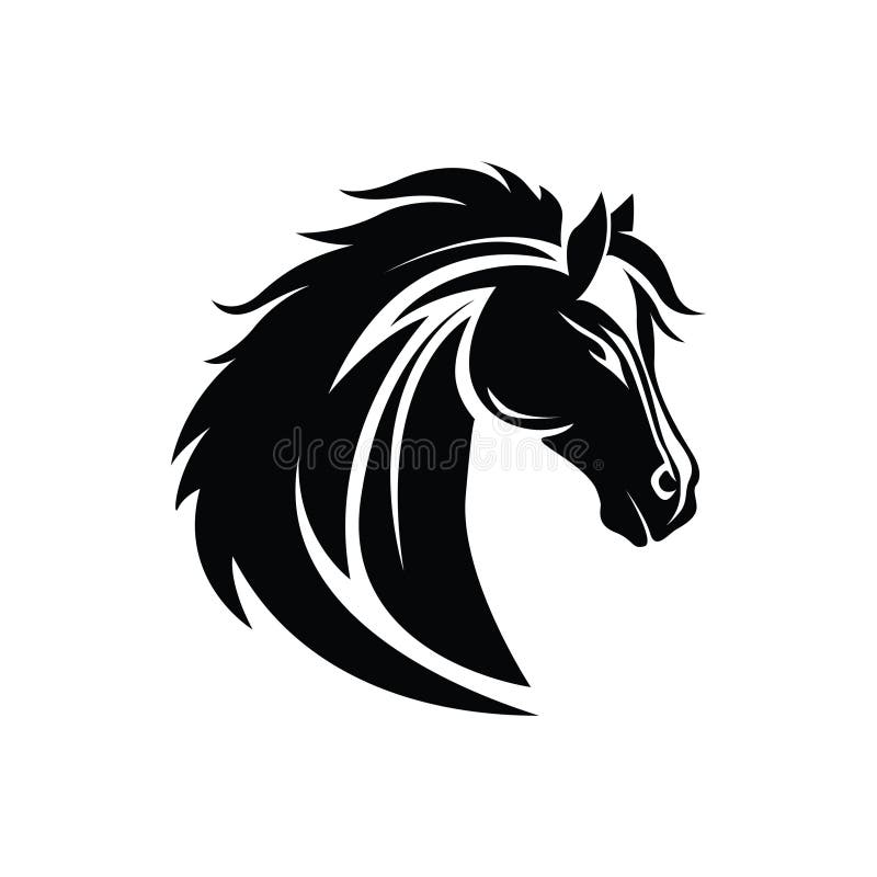 Black Horse Logo Design. Horse Head Logo Design Vector Stock Vector ...