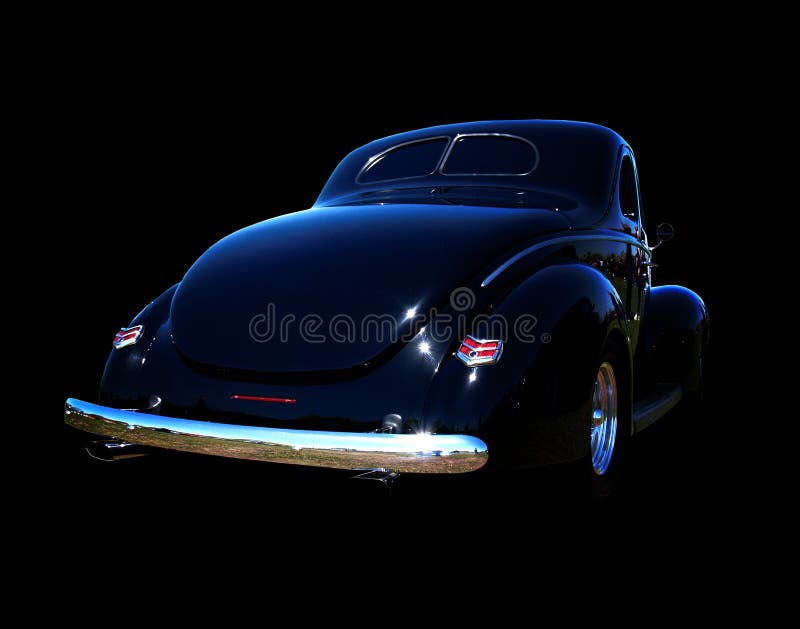 Black Hot Rod stock image. Image of race, chrome, shine - 729183