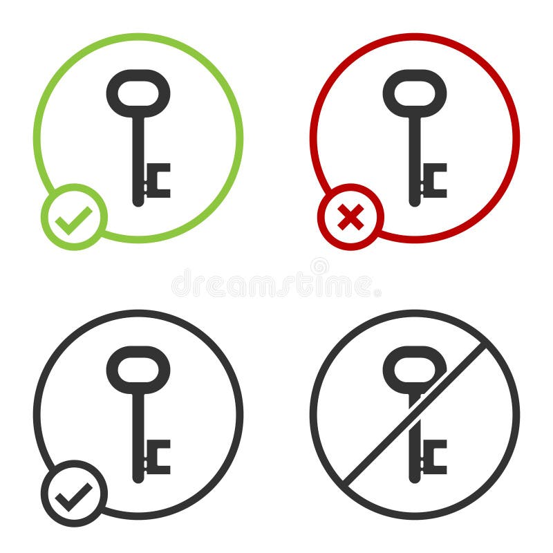 Black House Key Icon Isolated on White Background. Circle Button Stock ...