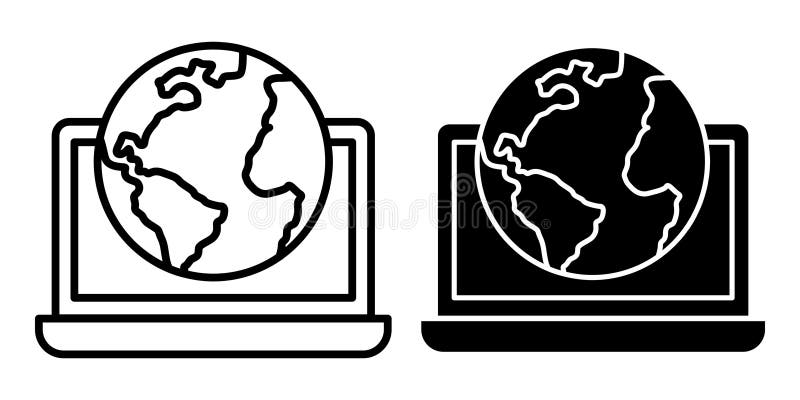 Laptop Black Icon Bundle Stock Illustrations – 517 Laptop Black Icon ...