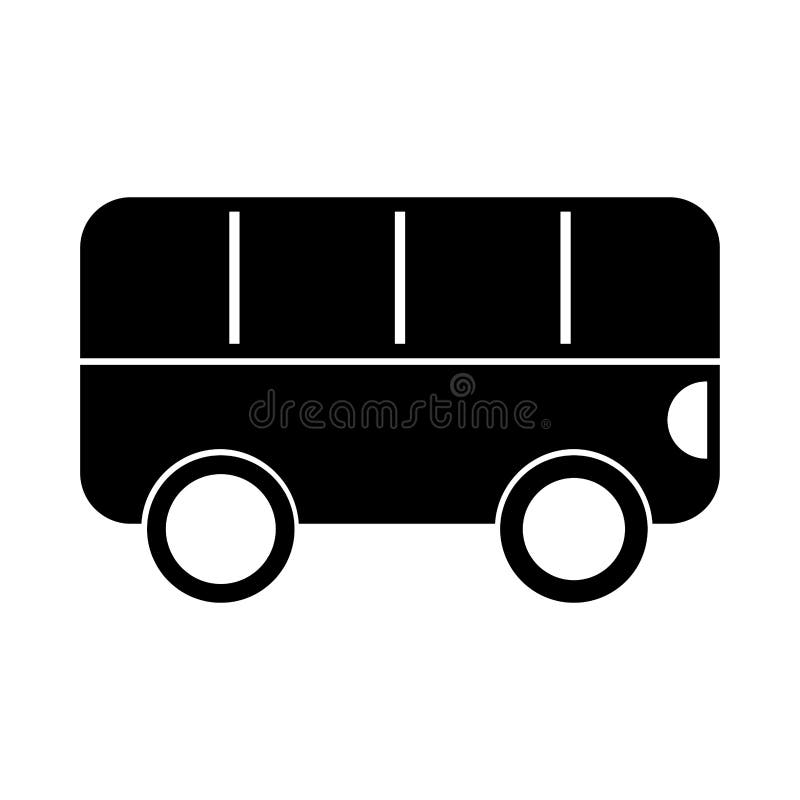 Black icon bus cartoon stock vector. Illustration of glass - 93595363