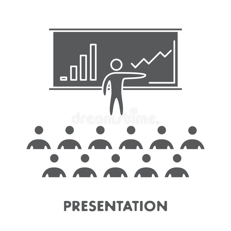 Black Icon Business Presentation. Vector Symbol Stock Illustration ...
