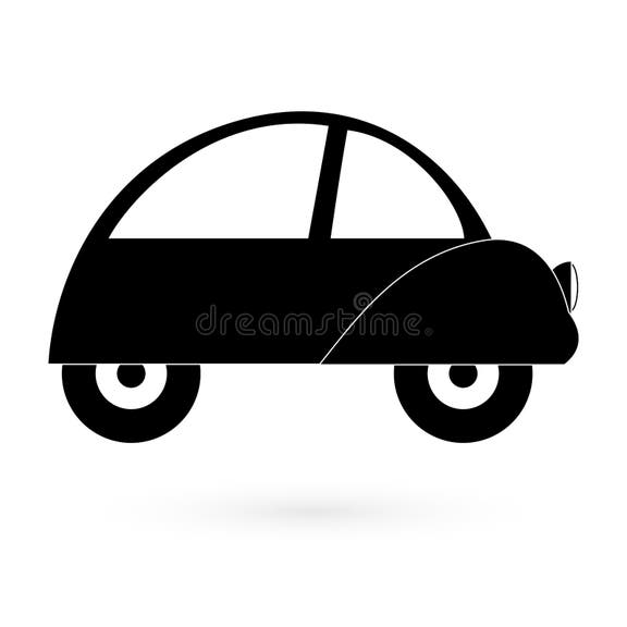 Black icon car. Raster stock illustration. Illustration of pictogram ...
