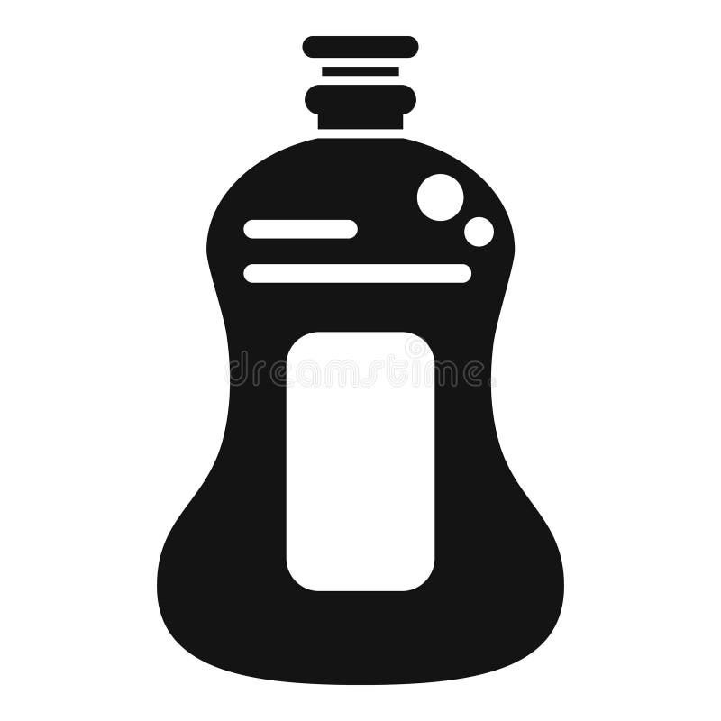 Black Icon of Detergent Bottle Stock Vector - Illustration of washing ...